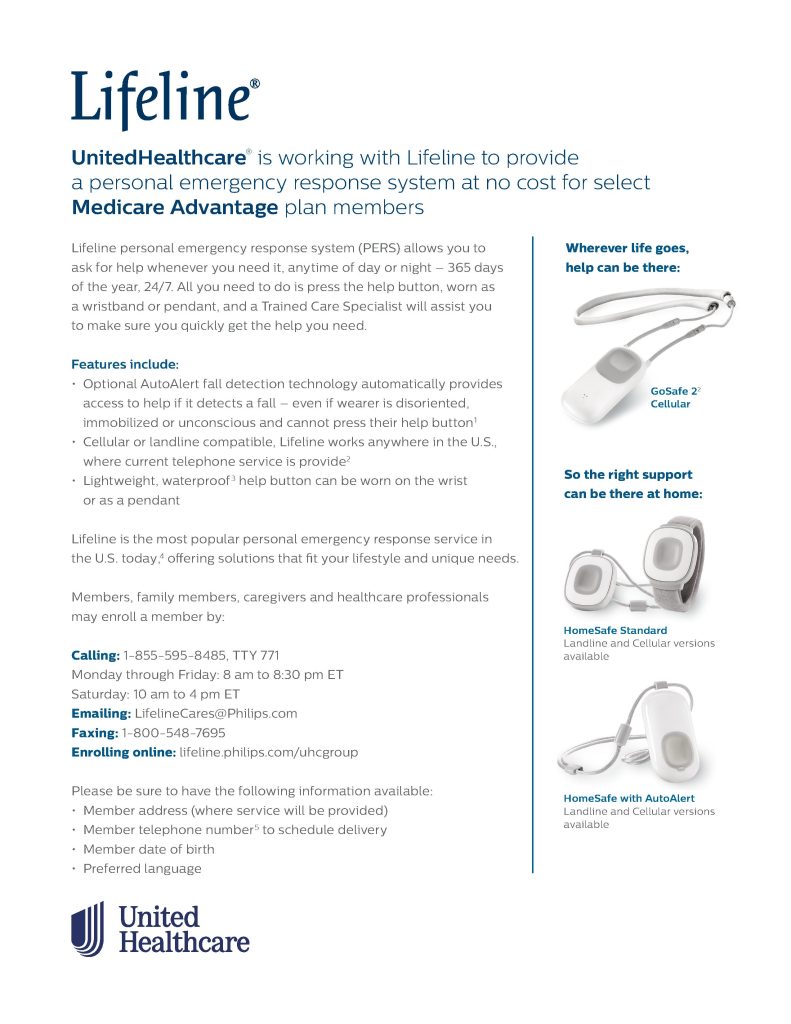 UnitedHealthcare (“UHC”) to Offer Lifeline® Personal Emergency Response ...