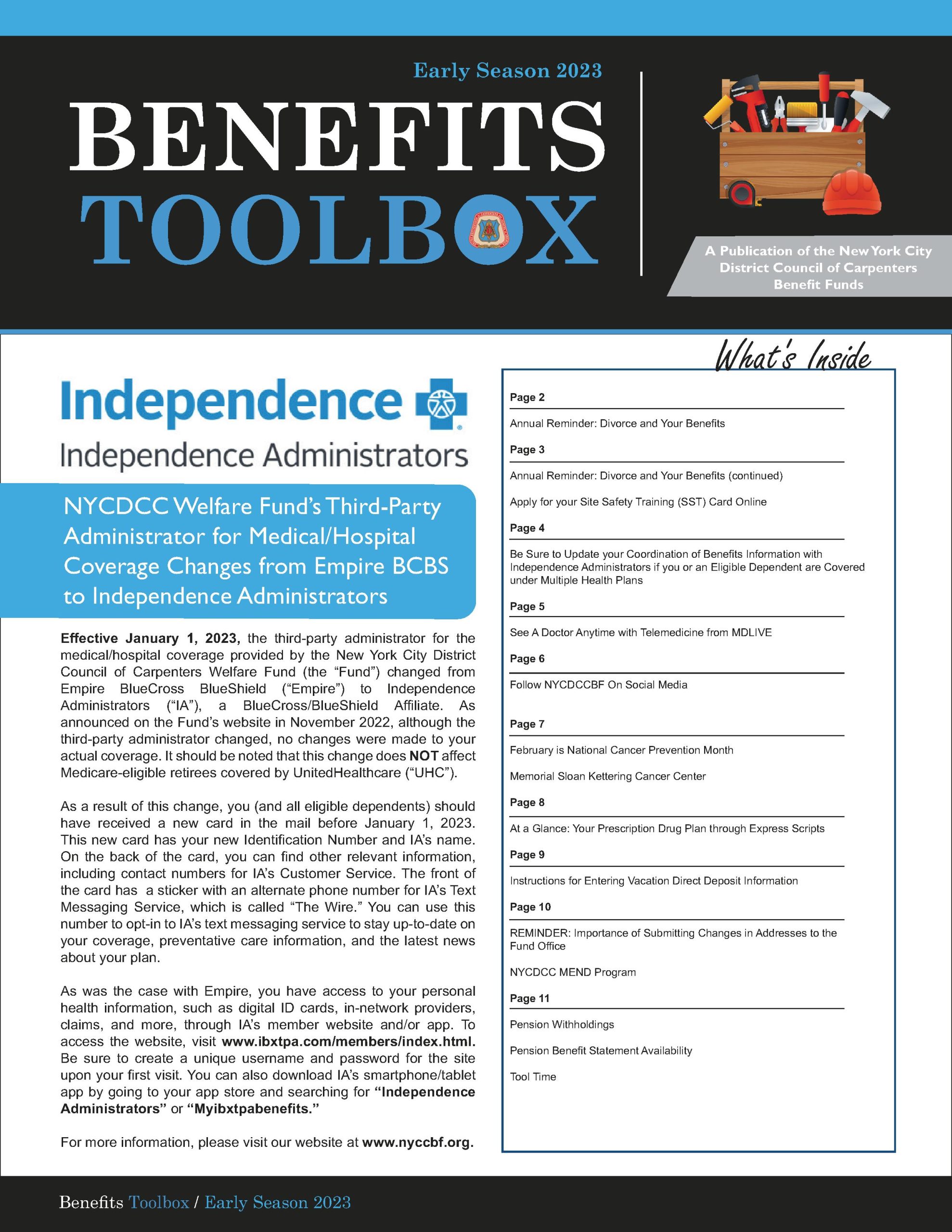 Benefits Toolbox Newsletter : The New York City District Council of ...