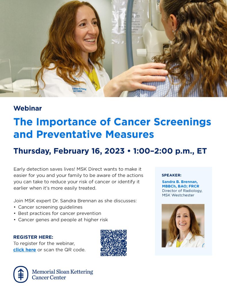 Upcoming Webinar on Thursday, February 16th: The Importance of Cancer ...