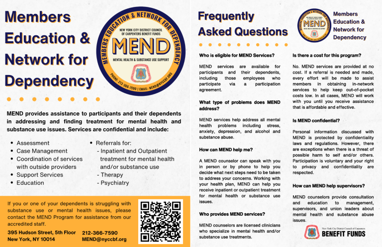 Mental Health, Substance Use, and the MEND Program : The New York City ...