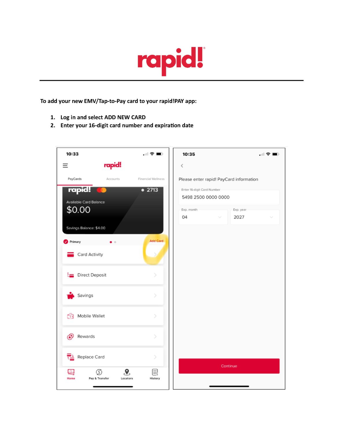New Chip-Enabled & Contactless rapid! Paycards to be Mailed to Eligible ...