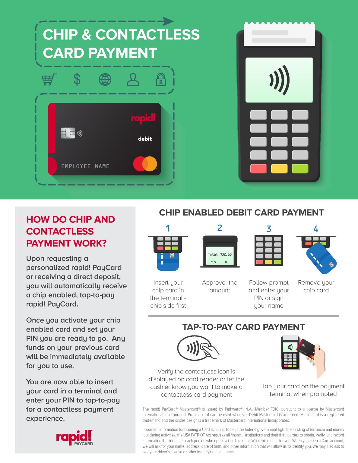 New Chip-Enabled & Contactless rapid! Paycards to be Mailed to Eligible ...